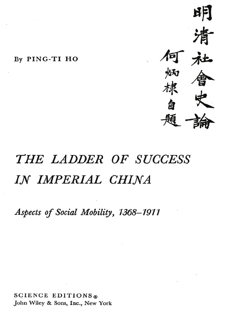 Ho Ping-Ti The Ladder of Success in Imperial China 1-52 | PDF