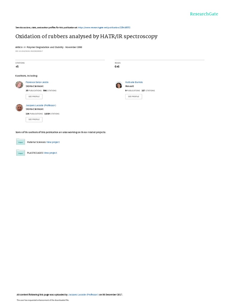 Pds 199862395 | PDF | Infrared Spectroscopy | Chemistry