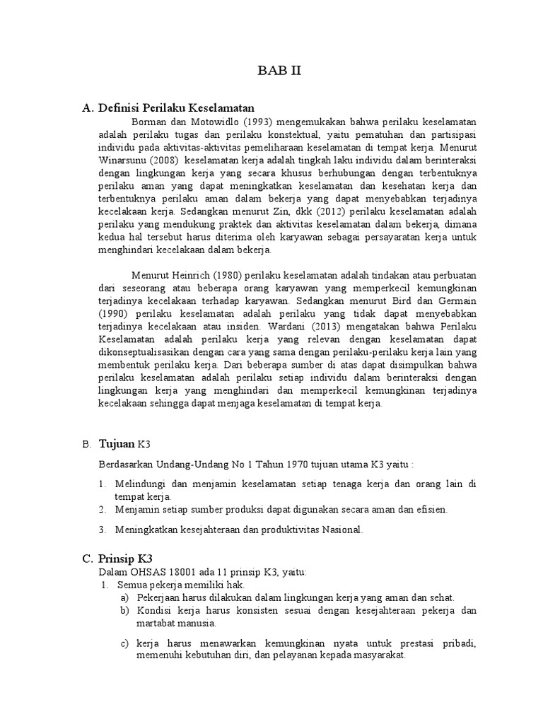 Makalah Perilaku K3-1 | PDF