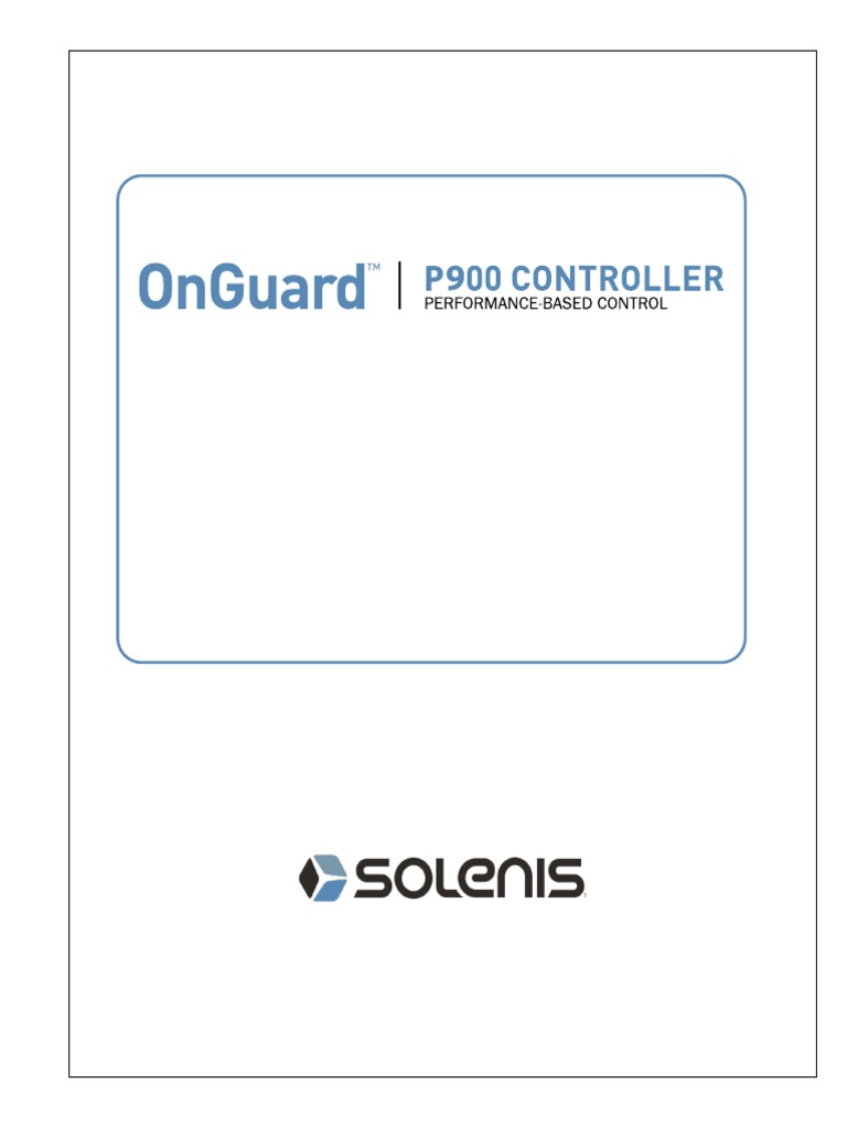 W900 Manual Solenis ONGUARD-P900 | PDF