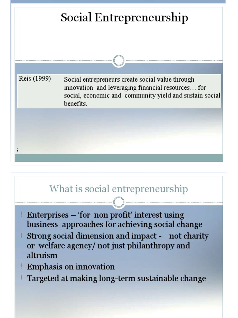Social Entrepreneurship Insights | PDF | Social Entrepreneurship ...