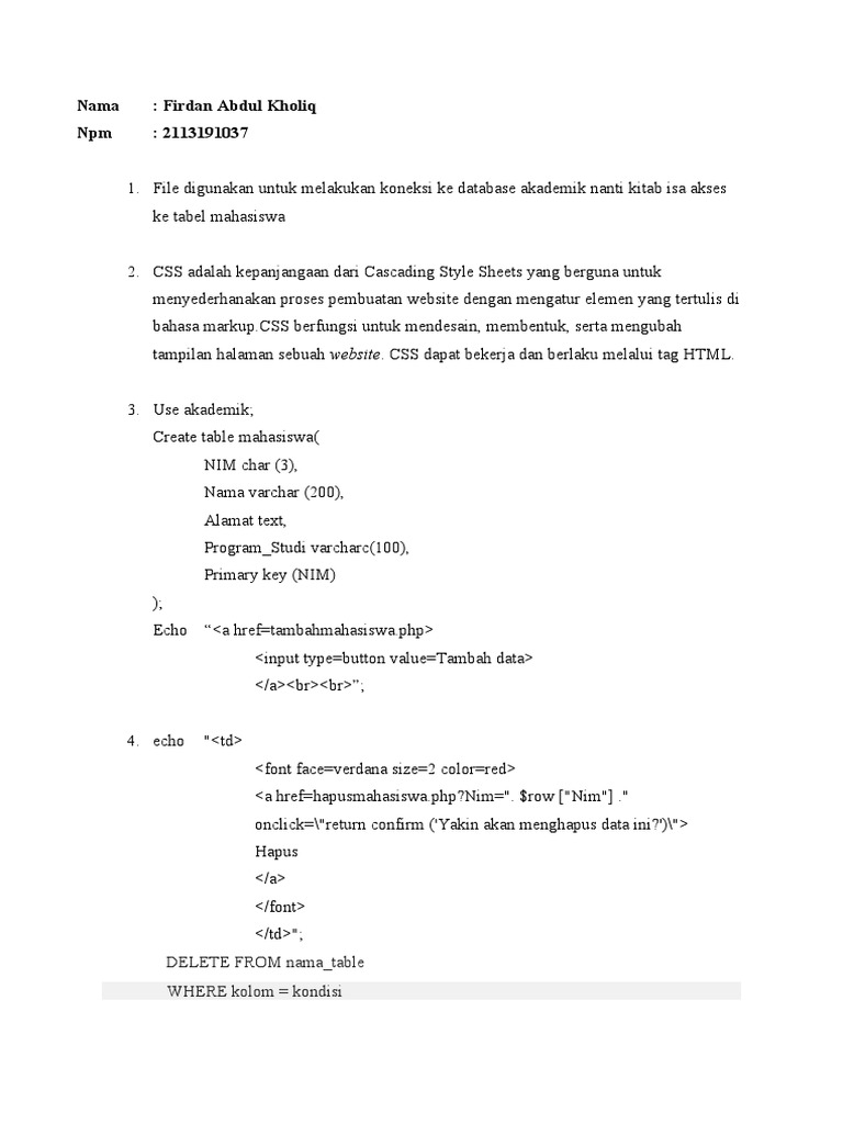 Pemrograman Web Lanjut | PDF