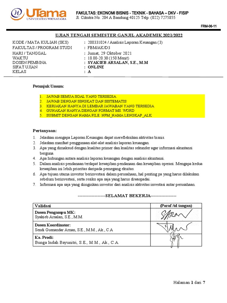 Laras Sukma Nurani Tirtawidjaja - ALK | PDF