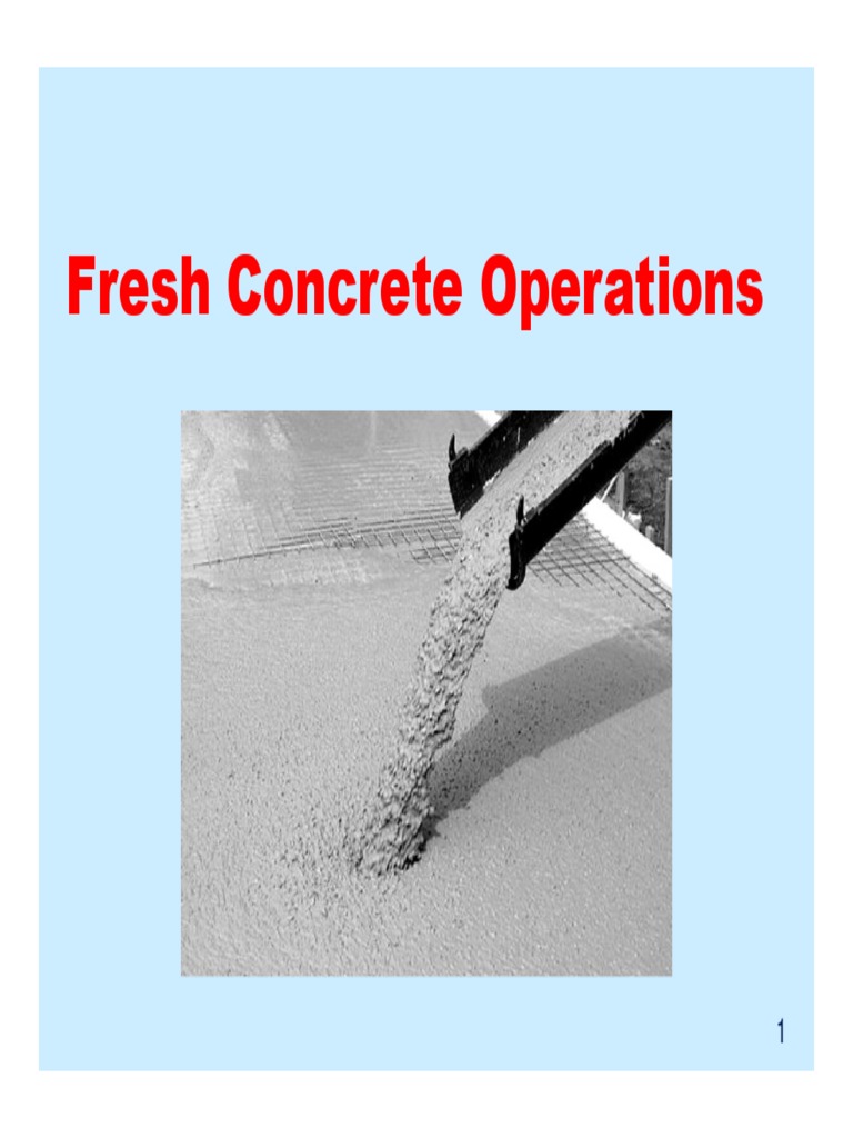 05 Concrete Operations-1 | PDF | Concrete | Horticulture And Gardening