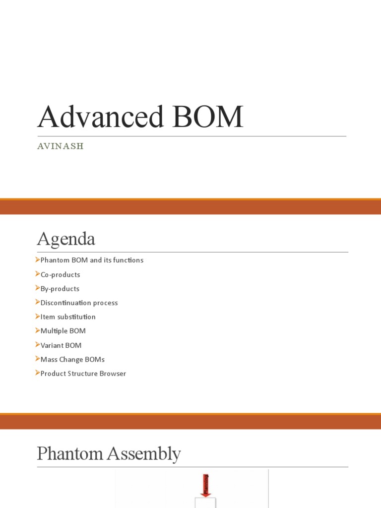 Advanced BOM | PDF