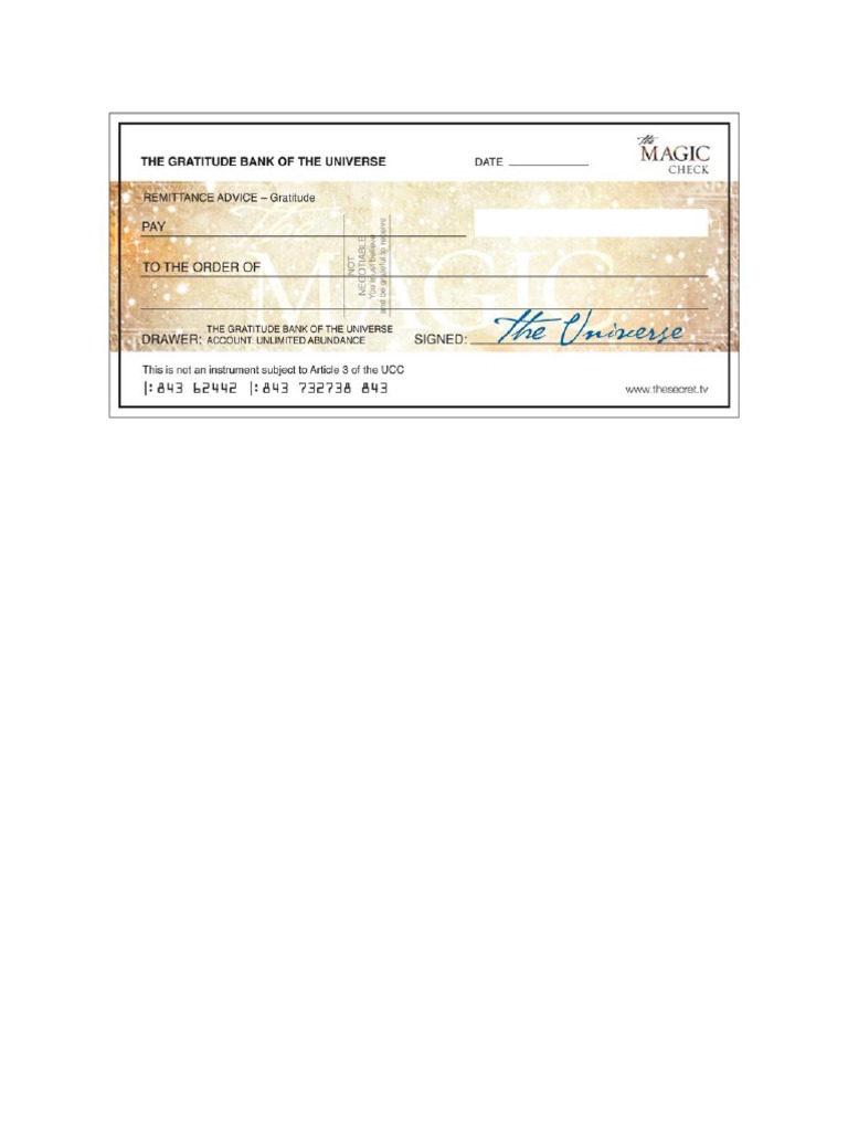 The Magic Check | PDF