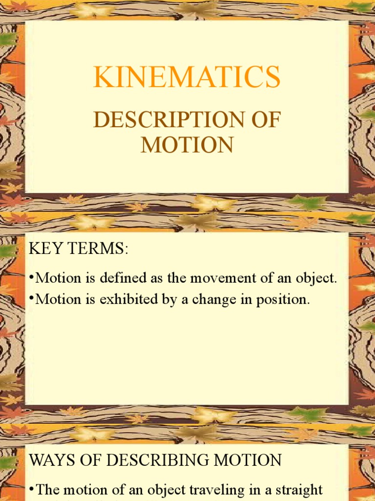 Kinema Tics | PDF | Acceleration | Speed