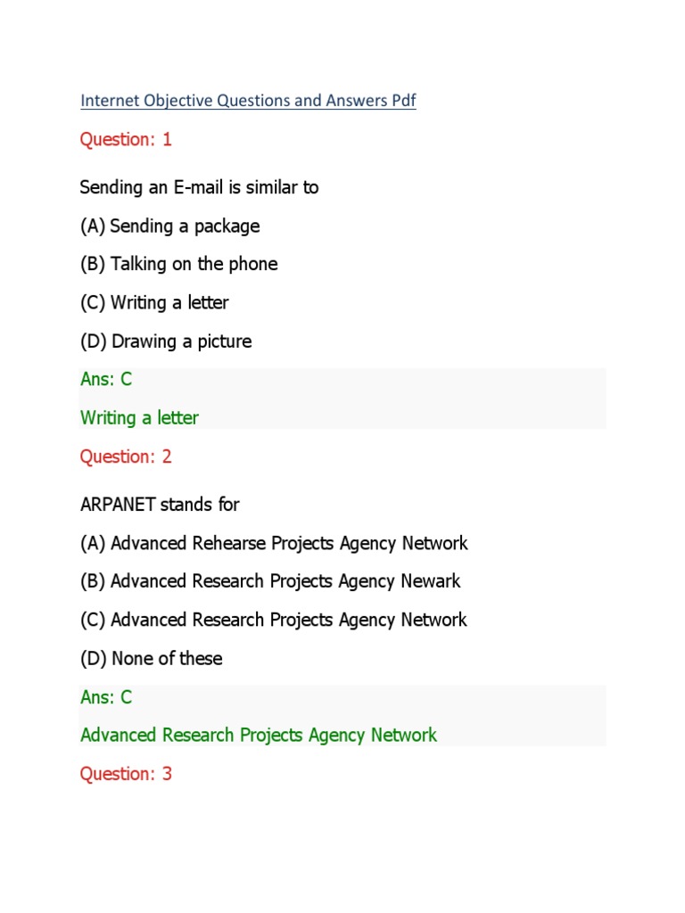 Internet Basics Quiz | PDF