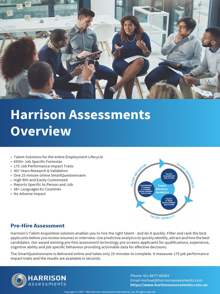 HarrisonAssessmentsOverview HarrisonAssessments | PDF | Employee ...