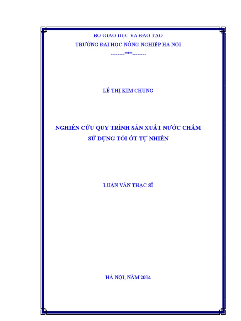 Nghien Cuu Quy Trinh San Xuat Nuoc Cham Su Dung Toi Ot Tu Nhien | PDF