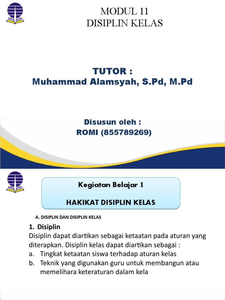 Disiplin Kelas: Pengertian dan Strategi | PDF