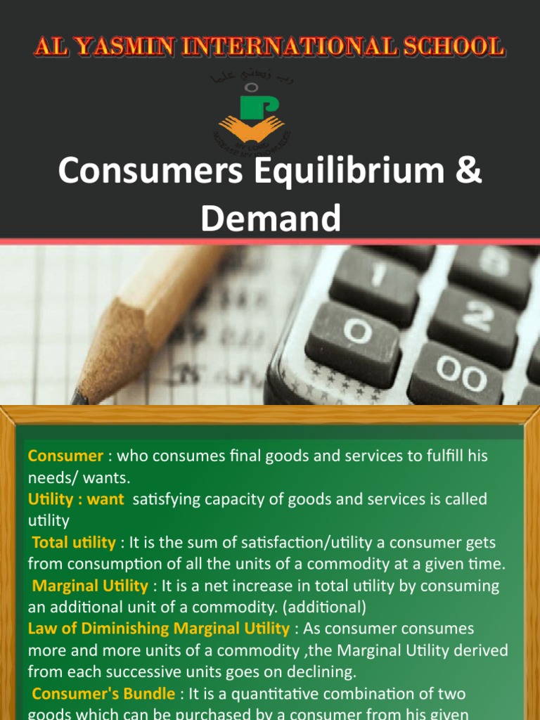 Consumers Equilibrium | PDF | Demand | Utility
