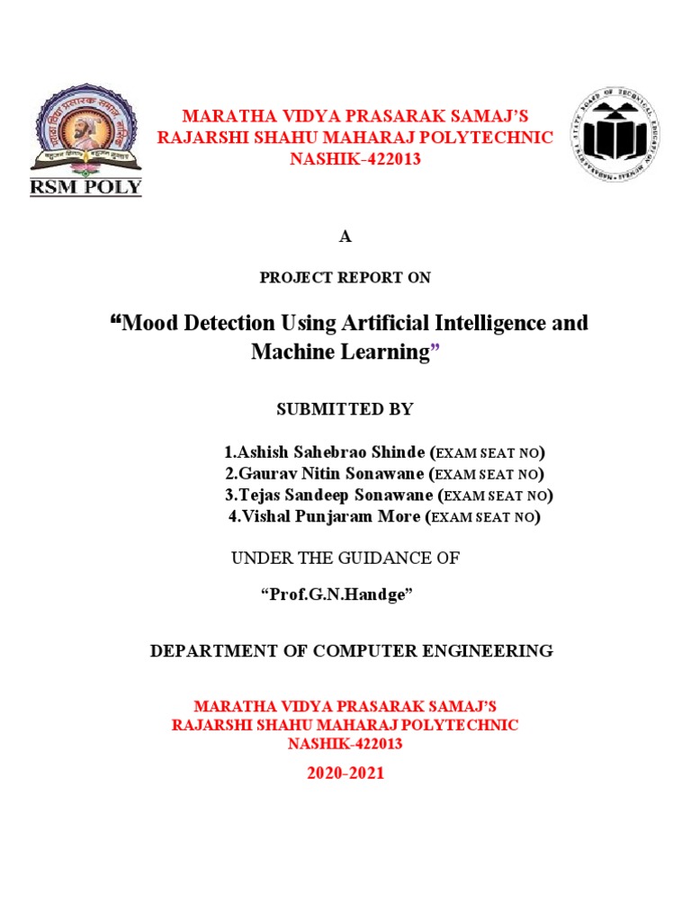 "Mood Detection Using Artificial Intelligence And: Machine Learning ...