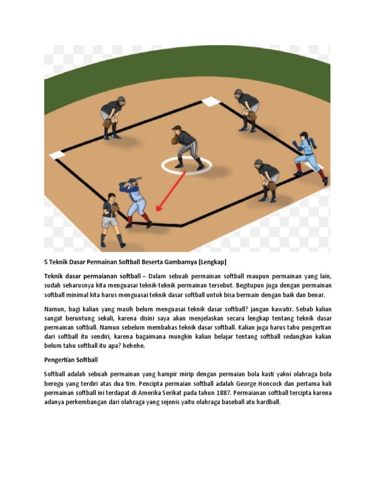 5 Teknik Dasar Permainan Softball Beserta Gambarnya | PDF