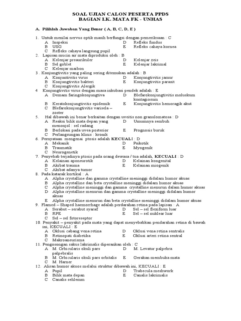 Soal Ppds Oktober 06 | PDF