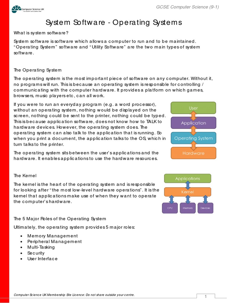 Unit1-1 7 1-OperatingSystems | PDF | Operating System | Graphical User Interfaces