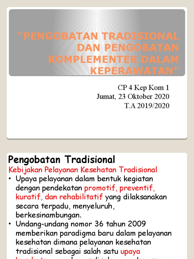 CP 4.2 Terapi Tradisional | PDF | Pengembangan Diri