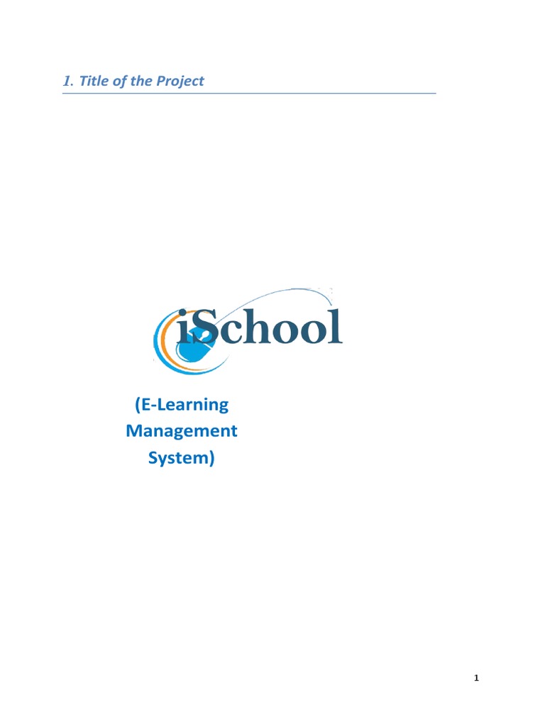 iSchool E-Learning Management System | PDF