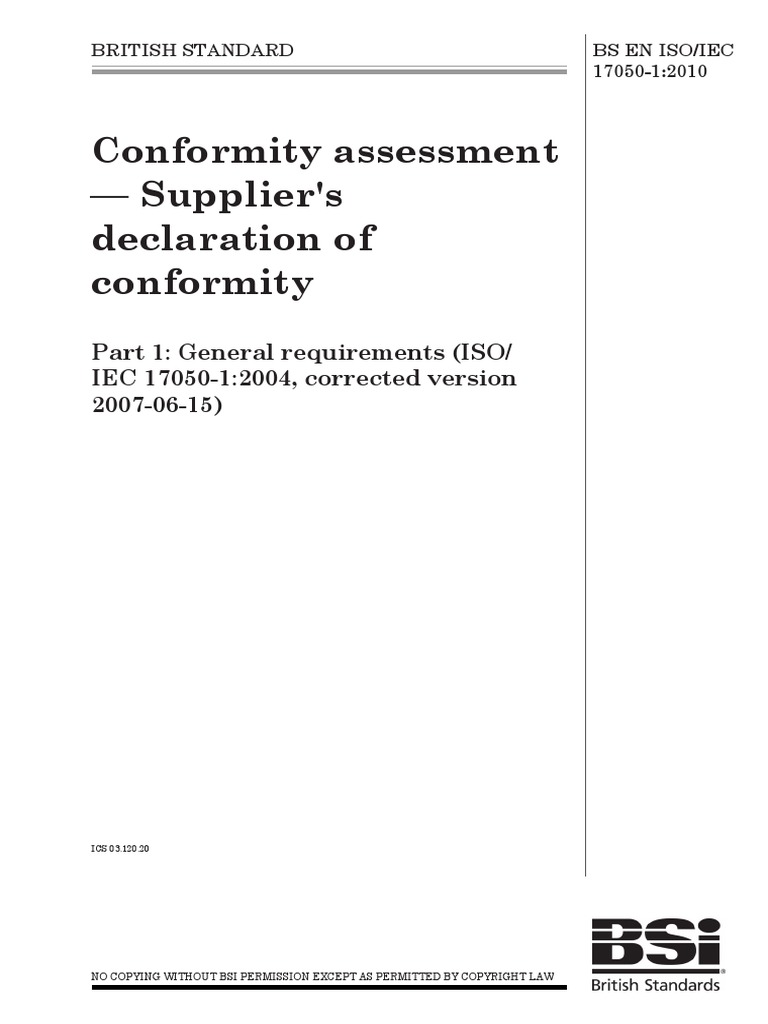 Iso 17050-1 2010 | PDF