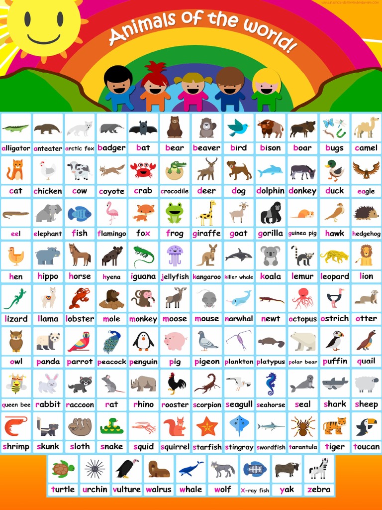 100 Animals Poster | PDF