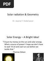 Solar Radiation Geometry | PDF | Angle | Latitude