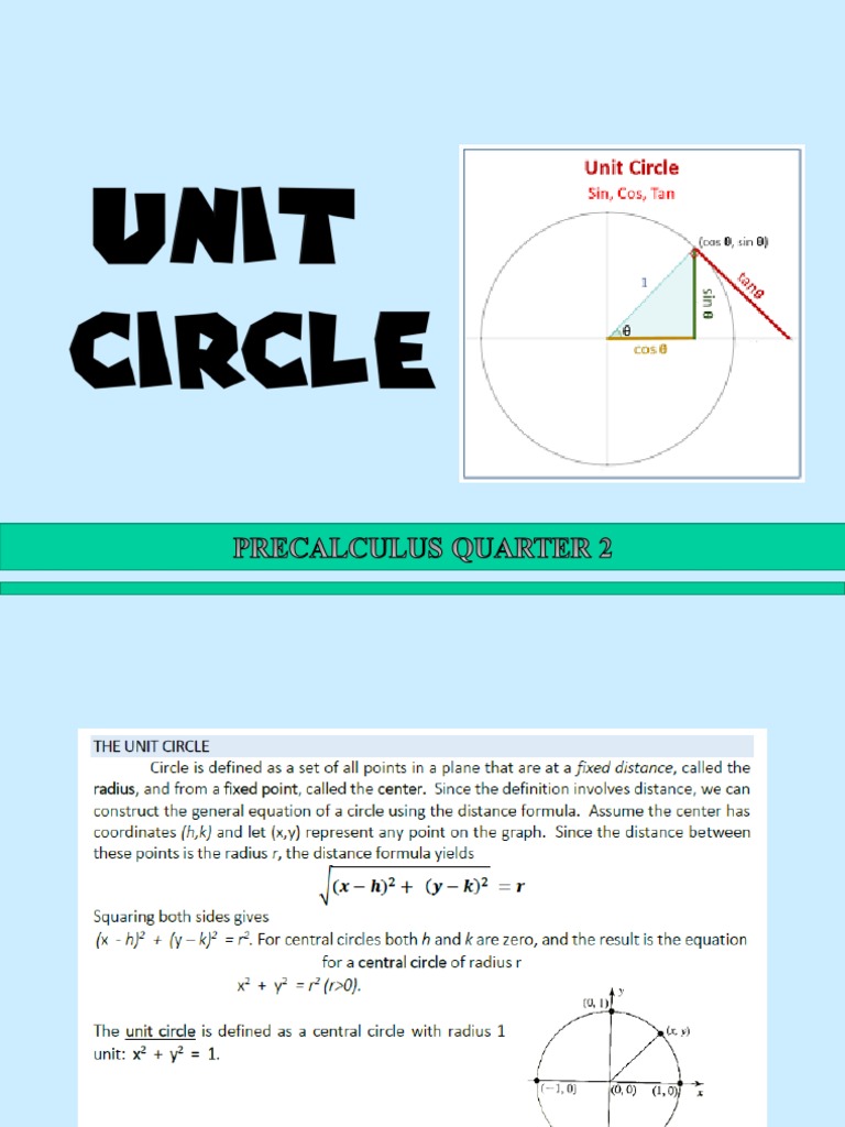 Unit Circle | PDF | Angle | Mathematics