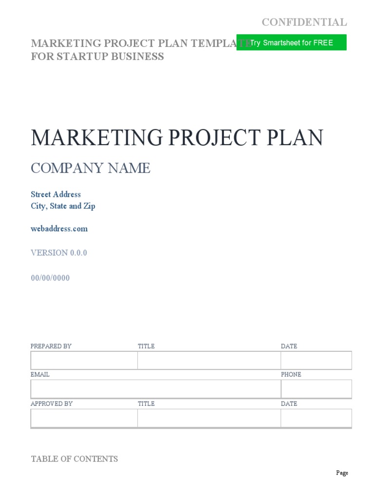 Marketing Project Plan Template Pdf Marketing Marketing Strategy 3981