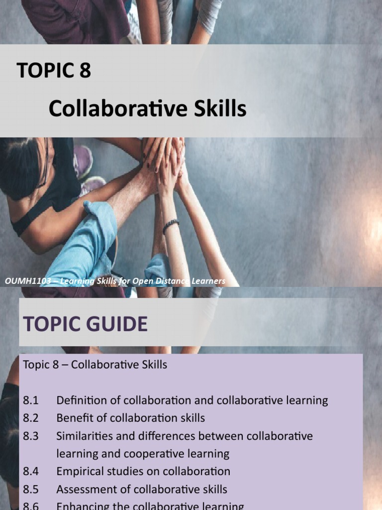 Topic 8 Collaborative Skills Pdf Learning Educational Assessment