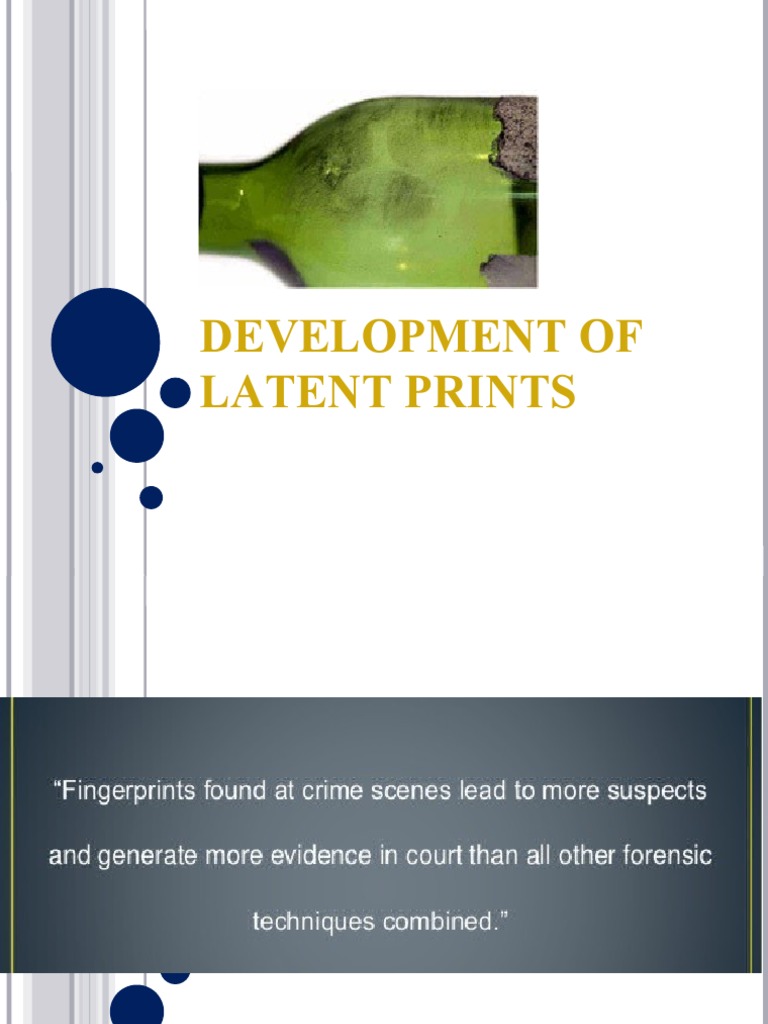 Development of Latent Prints | PDF | Fingerprint | Staining