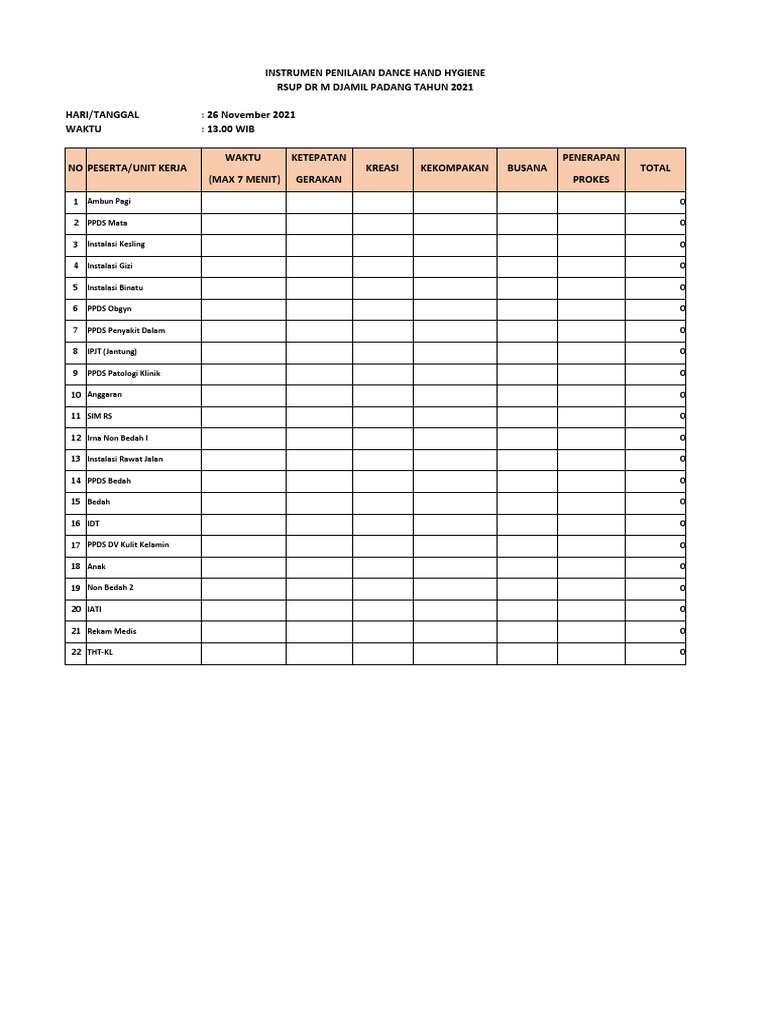 Lomba Dance Hand Hygiene 2021 | PDF