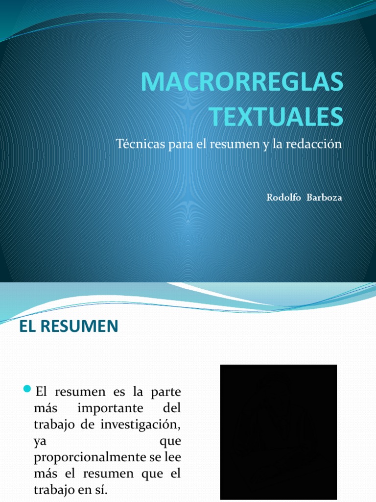 Macrorreglas Textuales para Resúmenes | PDF | Proposición ...