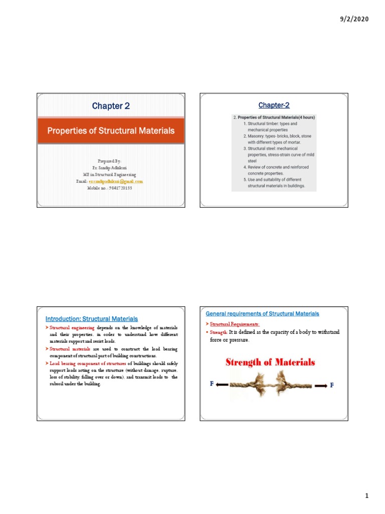 Properties of Structural Materials: Chapter-2 | Download Free PDF ...