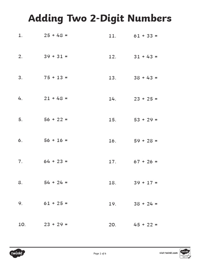 Adding-2-Digit-Numbers-Practice-Activity-Sheets. Grade2 | PDF