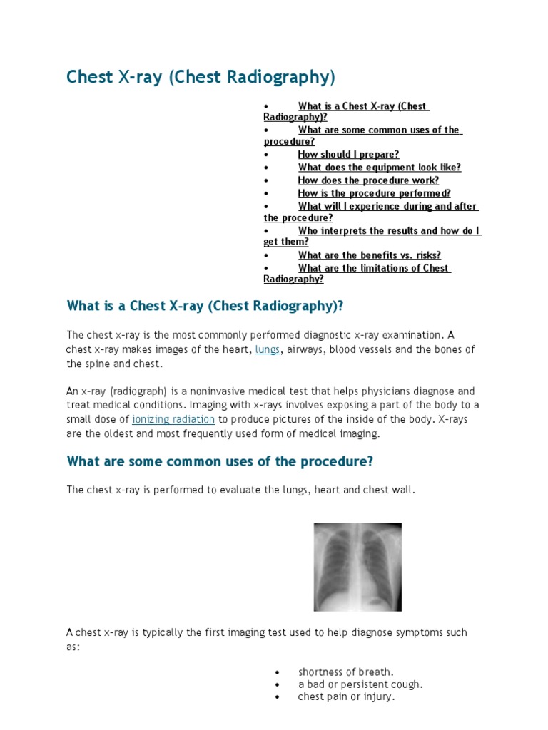 Chest Xray | PDF | X Ray | Radiography