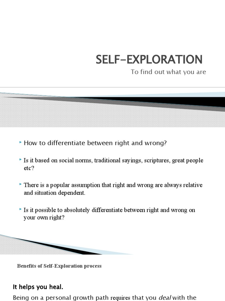 Self-Exploration Process Overview | PDF | Self | Personal Development