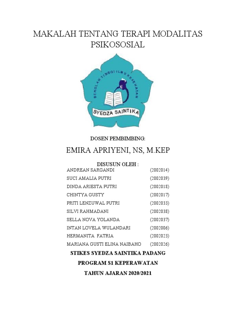 Terapi Modalitas Psikososial | PDF