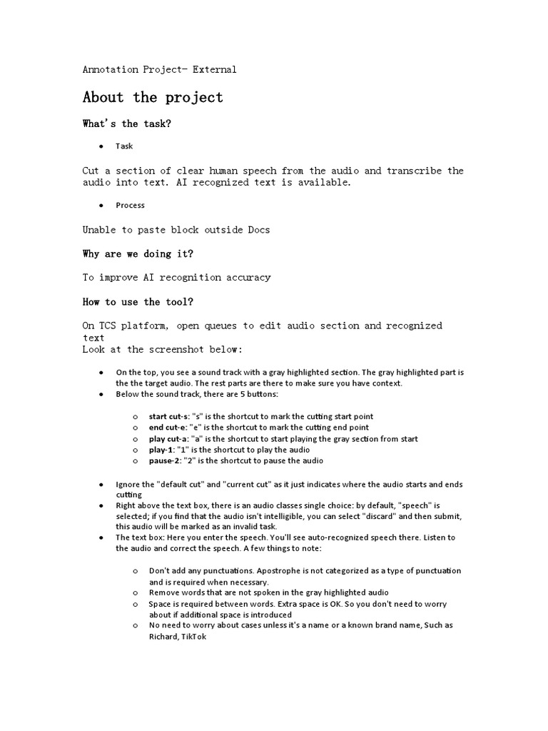 Annotation Project | Download Free PDF | Speech | English Language