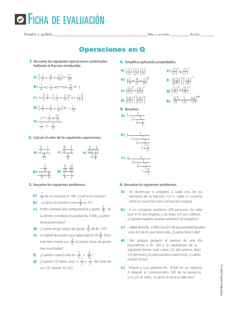 Operaciones en Q | PDF