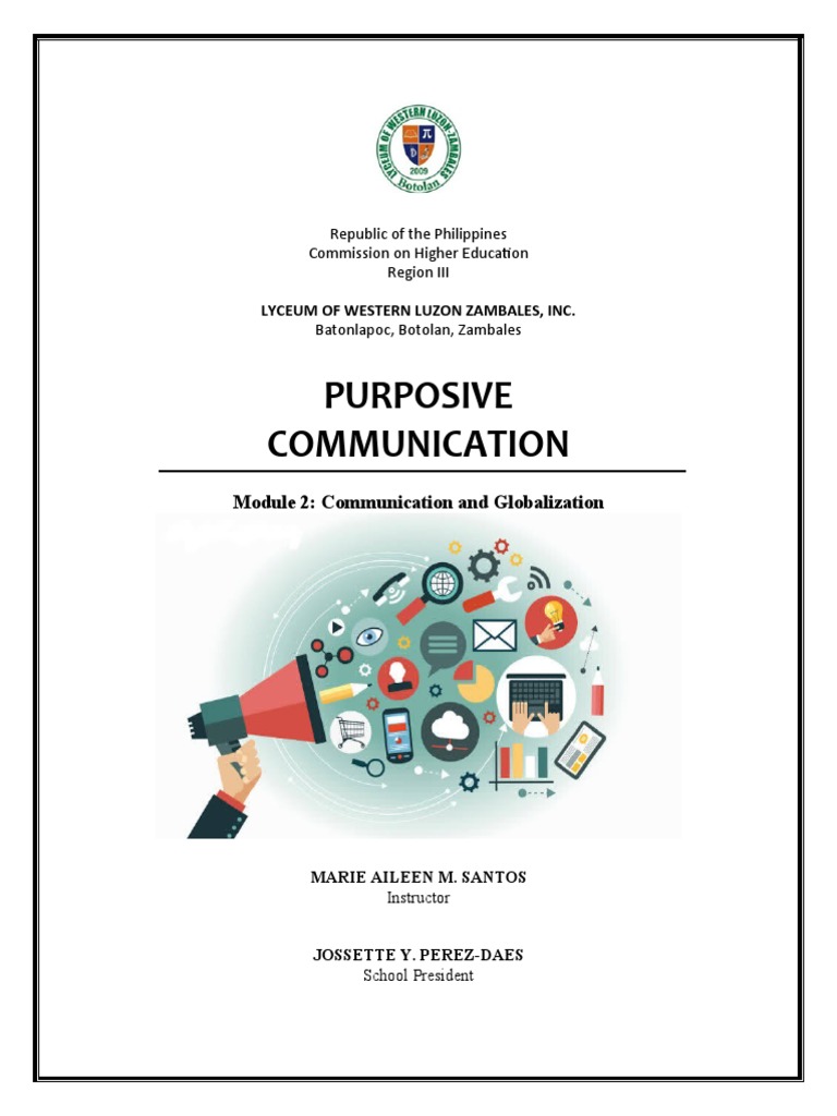 Purposive Communication: Module 2: Communication and Globalization ...