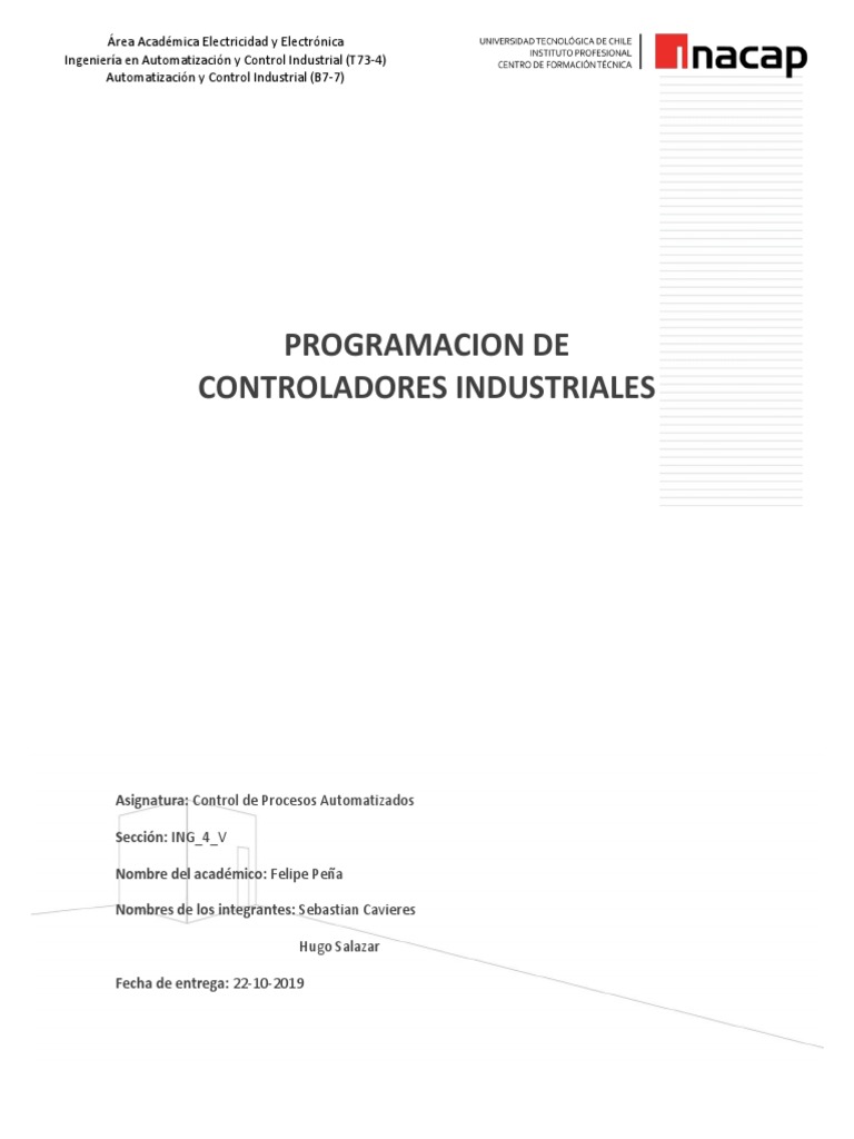 Control de Nivel con PLC y PID | PDF | Sistema de control | Ingeniería ...