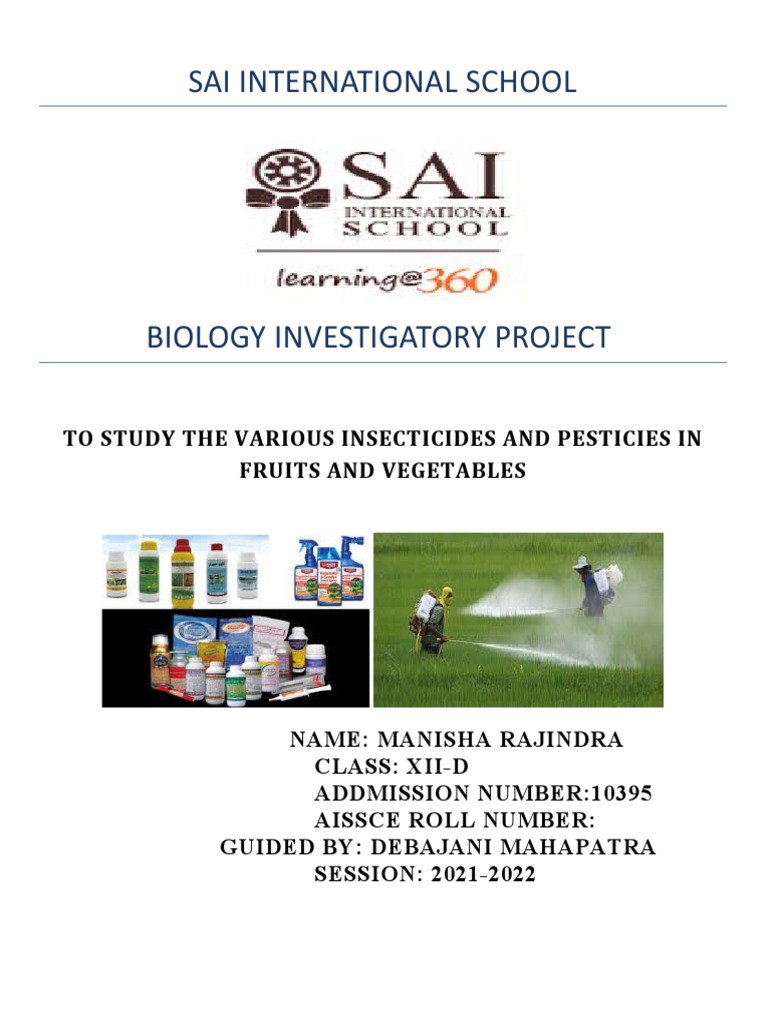 Biology Project | PDF | Pesticide | Insecticide