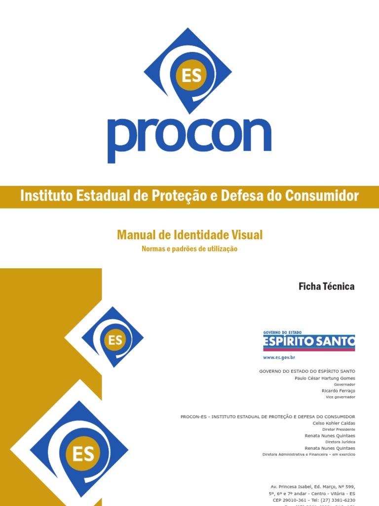 Manual de Identidade Visual - PROCON-ES | PDF | Cor | Tipografia
