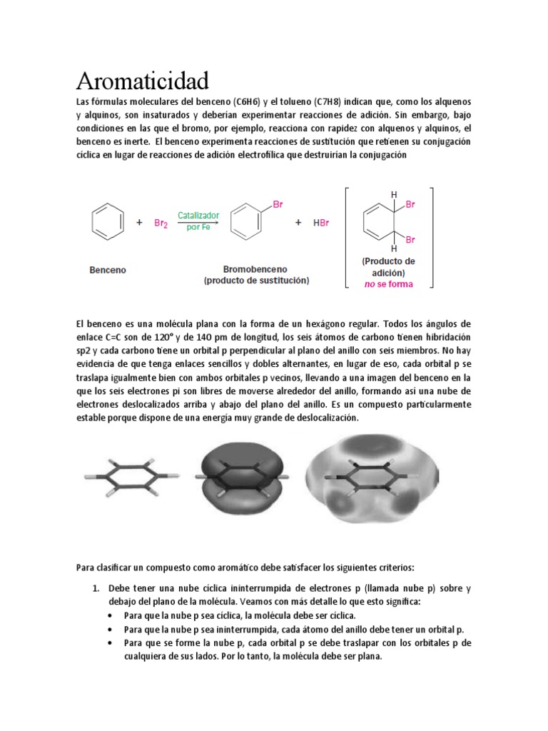 Resumen Aromaticidad | PDF | Aromaterapia | Benceno