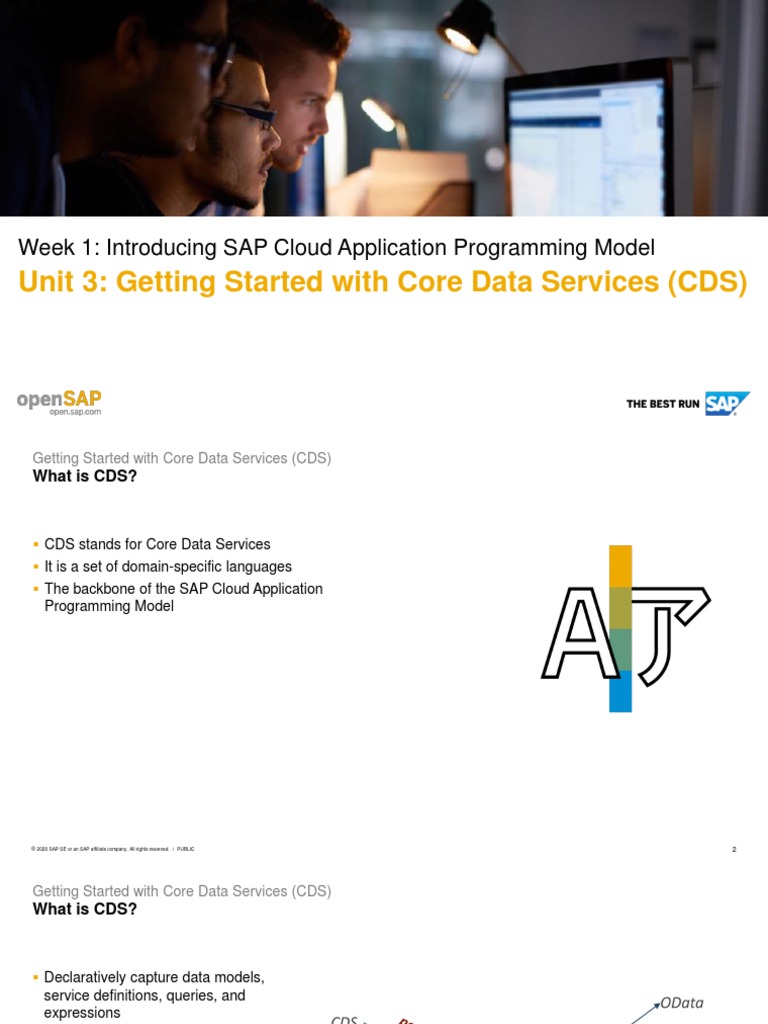 OpenSAP Cp7 Week 1 Unit 3 GetStartCDS Presentation | PDF | Boolean Data Type | No Sql