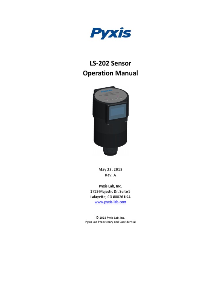 LS-202 Sensor Operation Manual: May 23, 2018 Rev. A | PDF | Bluetooth | Usb