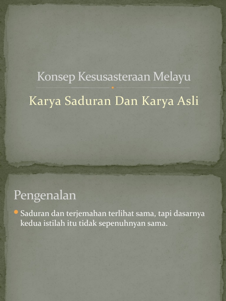 Definisi dan Contoh Karya Saduran | PDF
