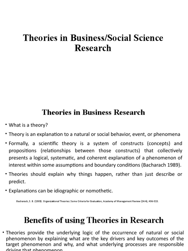 Quantitative Theory PPT Class | PDF | Theory | Academic Discipline Interactions