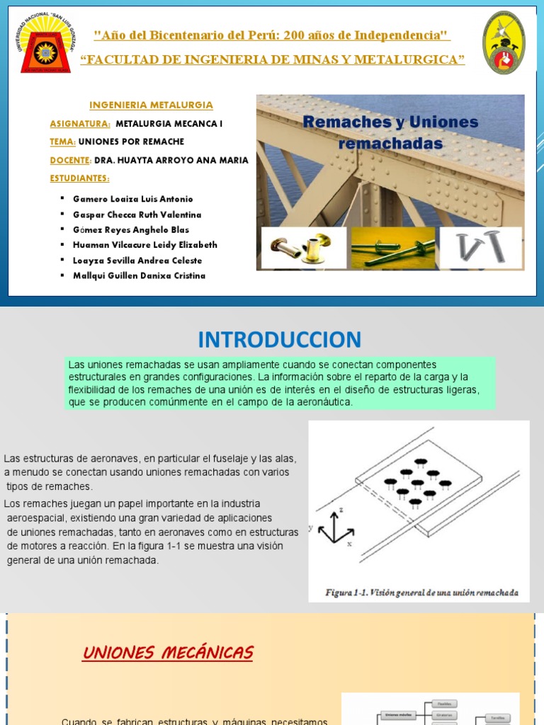 Uniones Por Remache | PDF | Remache | Acero