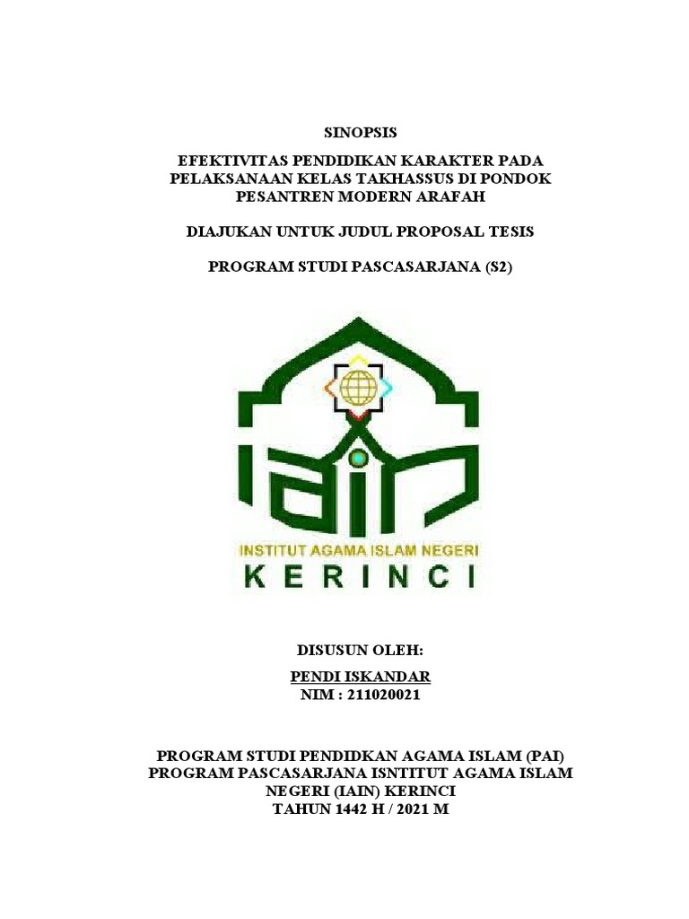 Contoh Sinopsis Pendi | PDF