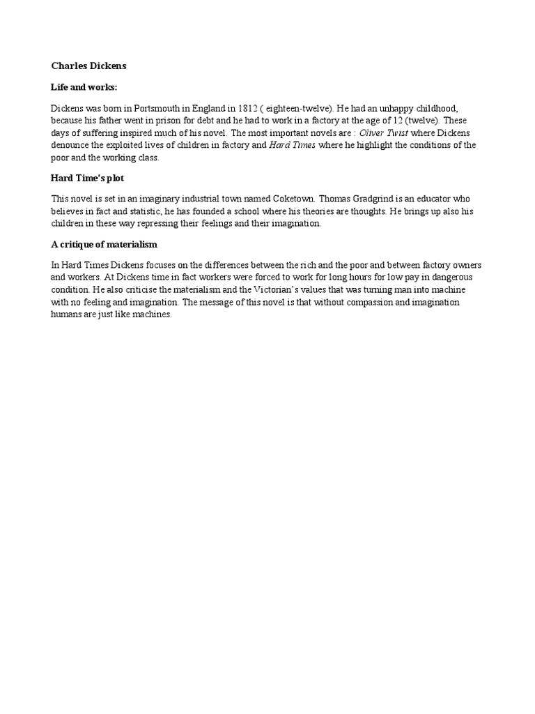 Charles Dickens-Hard Times | PDF